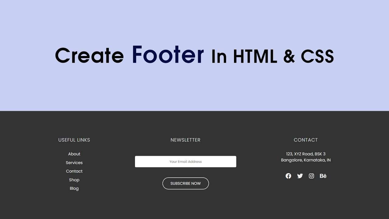 How To Add Logo In Footer Html